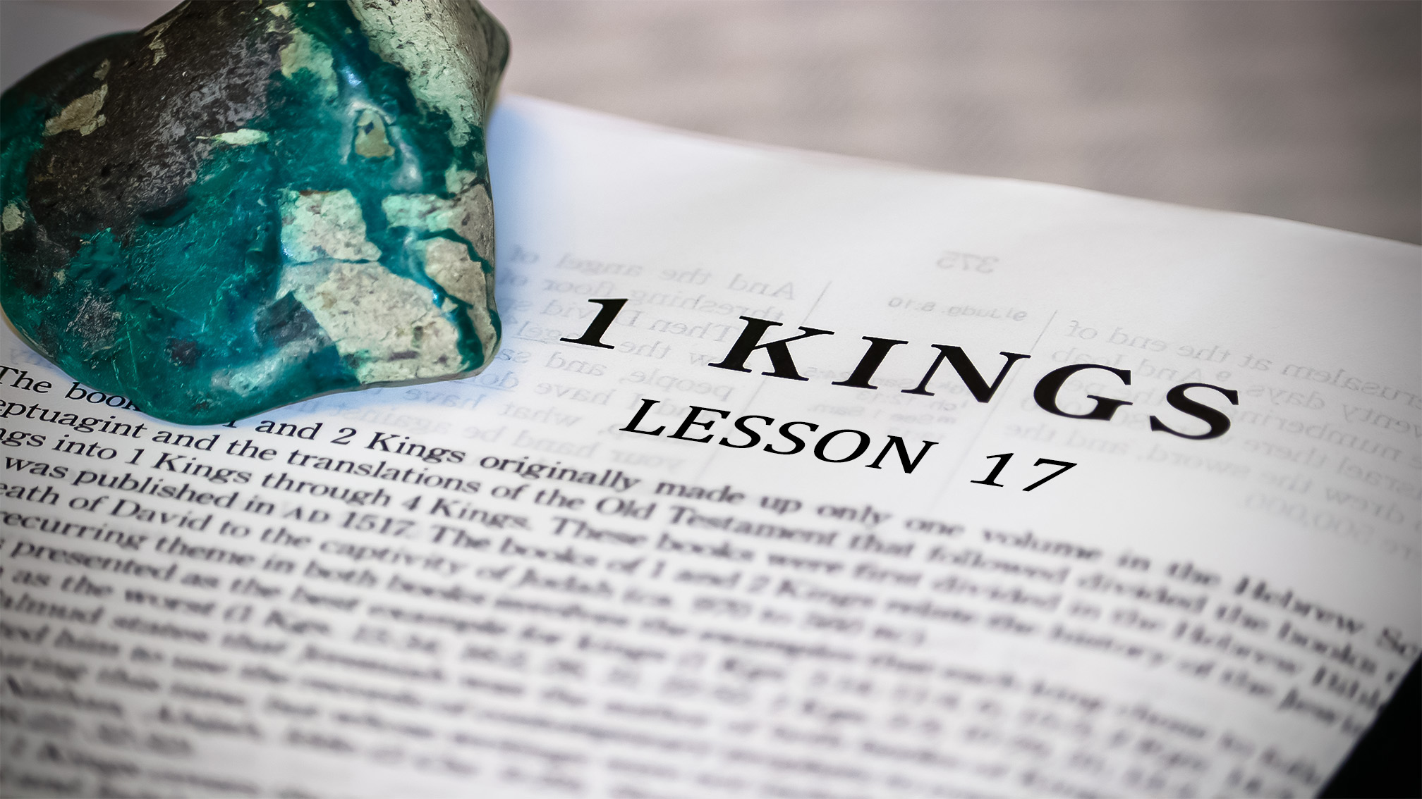 Lesson 17 - 1 Kings 9 and 10 - Torah Class