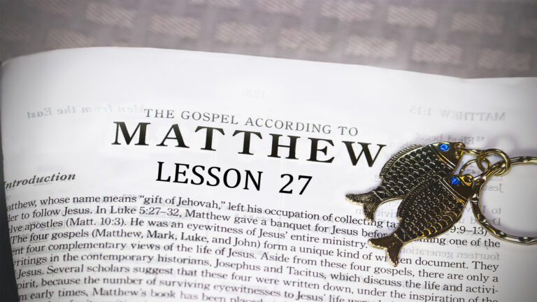 Lesson 27 Ch7 Ch8 - Torah Class