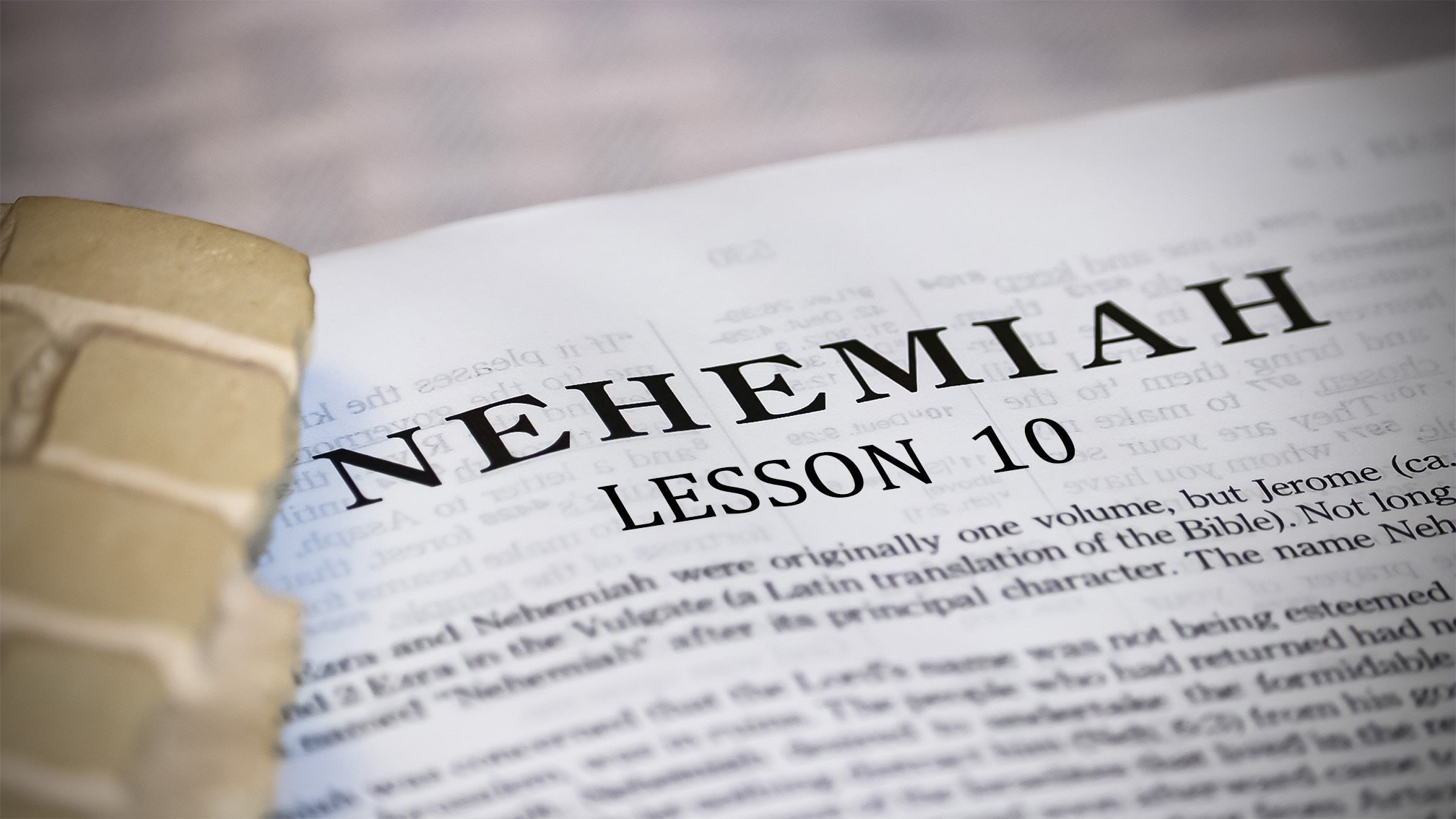 Lesson 10 - Nehemiah Chapter 8 - Torah Class